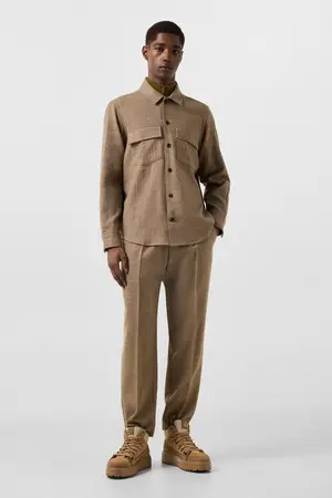 Bogner Heiko Virgin Wool Shirt - Brown
