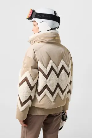 Bogner Vaya Down Ski Jacket - Camel/off-white