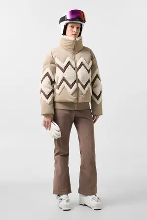 Bogner Vaya Down Ski Jacket - Camel/off-white