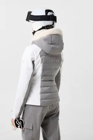 Bogner Linn Down Ski Jacket - Light Gray/off-white