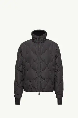Moncler Bramans Diamond Quilted Short Down Jacket - Black