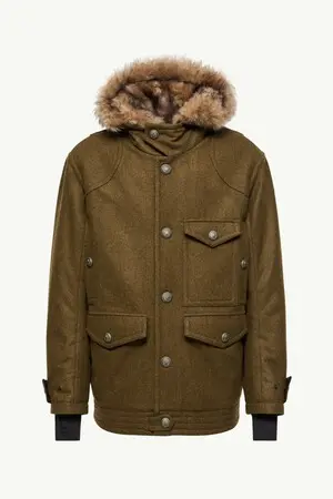 Moncler Cooper Hooded Shearling-trimmed Padded Mid-length Jacket