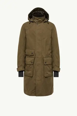 Moncler Allaine Long Padded Hooded Canvas Parka