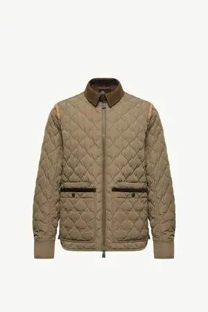 Moncler Soleil Corduroy And Loden Trimmed Down Shirt Jacket