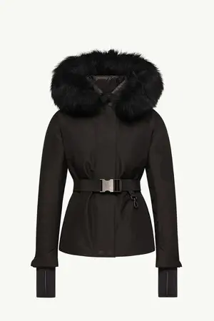 Moncler Laplance Gore-tex® Shearling-trimmed Hooded Insulated Ski Jacket - Black