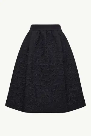 Moncler Leaf-quilted Padded A-line Skirt - Blue