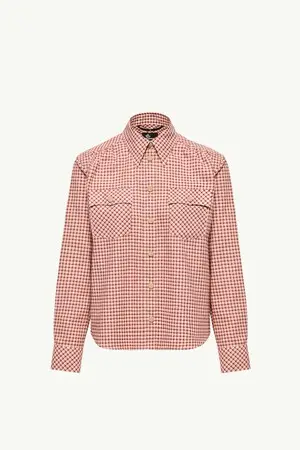 Moncler Check Cotton Long Sleeve Shirt