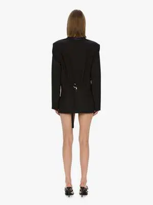 Christopher Esber Tuxedo Contrast Wool Blazer Dress