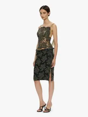 Christopher Esber Aluna Lace Draped Top