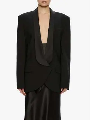 Christopher Esber Tuxedo Contrast Wool Blazer