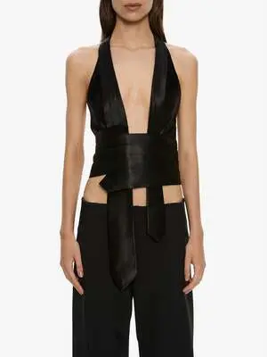 Christopher Esber Tuxedo Contrast Wool Trouser