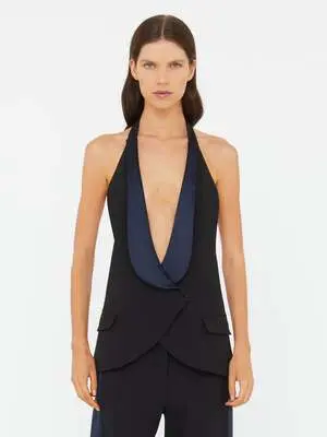 Christopher Esber Tuxedo Contrast Wool Vest
