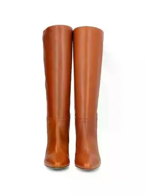 FORTE_FORTE Knee-high Leather Boots - Brown