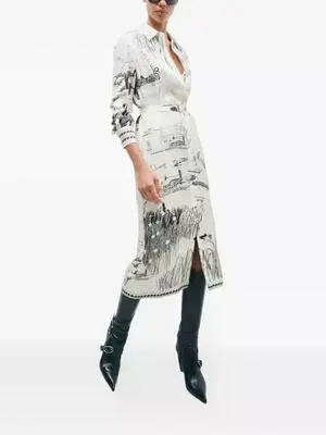 Tory Burch Printed Silk Shirtdress