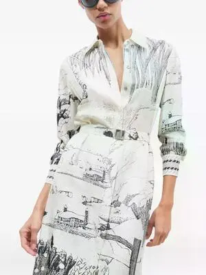 Tory Burch Printed Silk Shirtdress