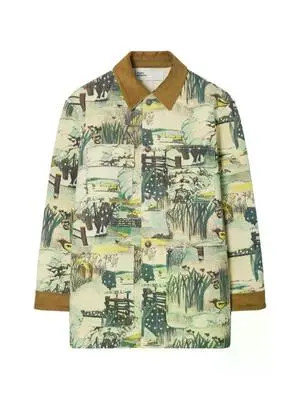 TORY BURCH Printed Denim Barn Jacket