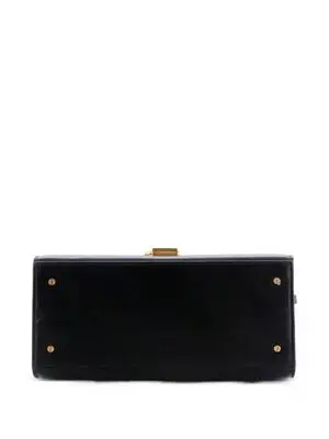 Saint Laurent Cassandra Top Handle Bag Leather Medium Satchel - Black