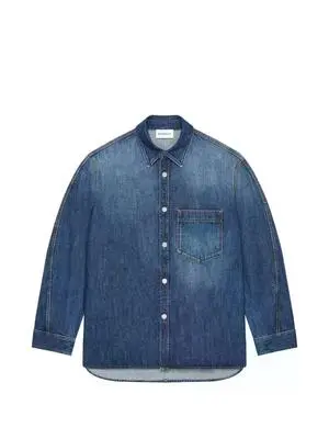 Givenchy Couture Seam Overshirt In Dark Denim