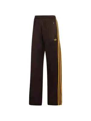 Adidas Logo-embroidered Side-stripe Track Pants - Brown