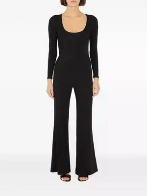 THE PARK Maranda Scoop-neck Long-sleeve Bodysuit - Black