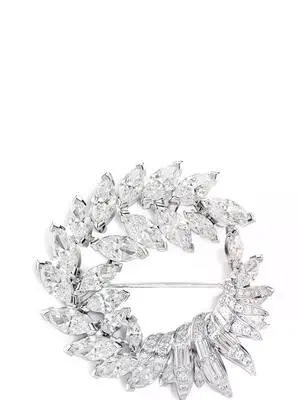 SWAROVSKI Mesmera Crystal-embellished Wreath Brooch - Silver
