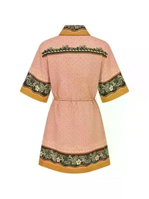 ALEMAIS Darcey Paisley-print Mini Dress - Pink