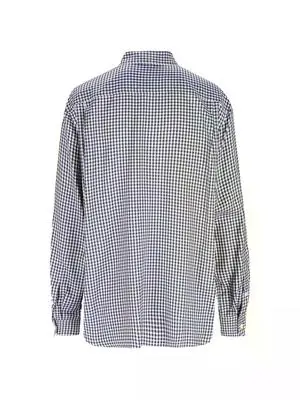 Loewe Check-print Embroidered Shirt - Blue