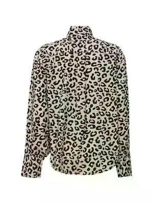 Essentiel Antwerp Leopard-print Pussy-bow Shirt