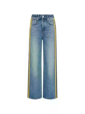 Rag & Bone Rb Miramar Sport Stripe Side-stripe Wide-leg Jeans