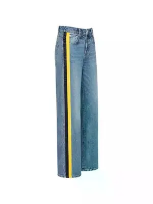 Rag & Bone Rb Miramar Sport Stripe Side-stripe Wide-leg Jeans