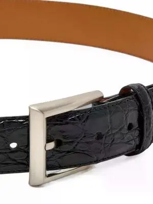 Magnanni Cocoarcade Leather Belt - Black