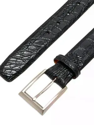 Magnanni Cocoarcade Leather Belt - Black