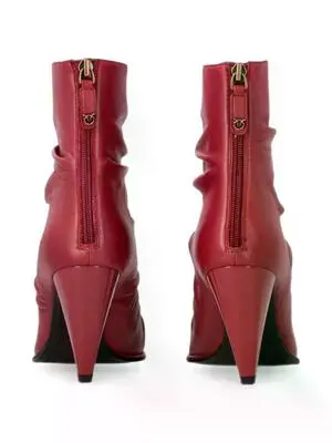 Pinko Nappa-leather Ankle Boots With High Heel And Pointed Toe