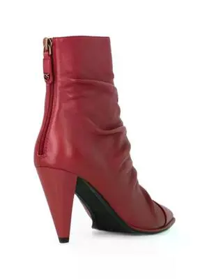 Pinko Nappa-leather Ankle Boots With High Heel And Pointed Toe