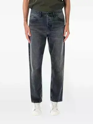 Carhartt Work In Progress Newel Washed-effect Logo-patch Jeans - Grey