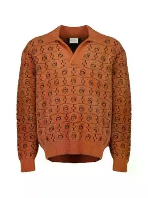 Drole De Monsieur Monogram-jacquard Wool Sweater