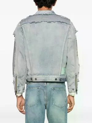 HAIKURE Distressed Panelled Denim Jacket