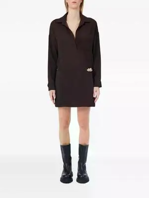 Liu Jo Gold-tone Hardware V-neck Dress
