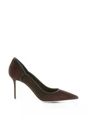 AQUAZZURA Suede Pointed-toe Pumps - Brown