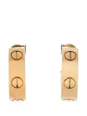 Cartier Love French Clip Hoop 18k Yellow 5.5 Earrings - Gold