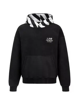 Off-White Reverse Logo-print Hoodie - Black