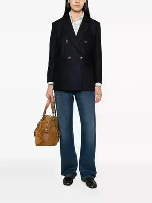 Sandro Rhinestone-embellished Double-breasted Blazer