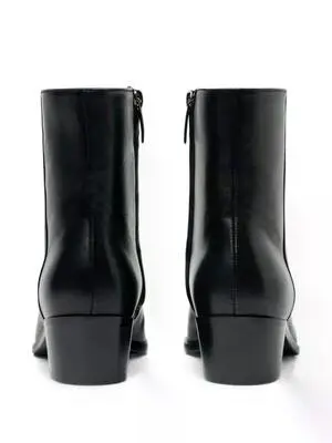 SCAROSSO Ambra Square-toe Ankle Boots