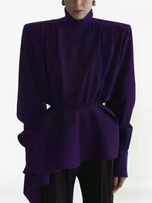 MUGLER Peplum Blouse