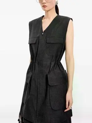 JNBY V-neck Wool Sleeveless Coat