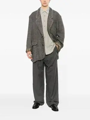 ZIGGY CHEN Raw-edge Single-breasted Jacket