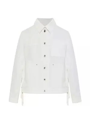 Loewe Denim Jacket With Side Slit - White