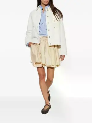 Loewe Denim Jacket With Side Slit - White