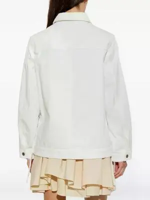 Loewe Denim Jacket With Side Slit - White