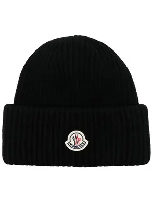 Moncler Wool And Cashmere Beanie - Black
